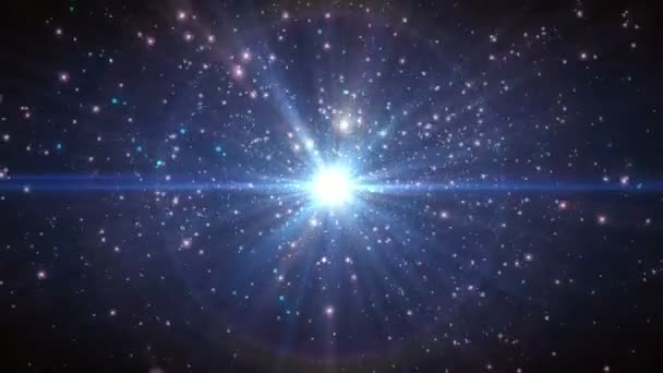 Star lens flare in space color — Stock Video © realcg #95110866