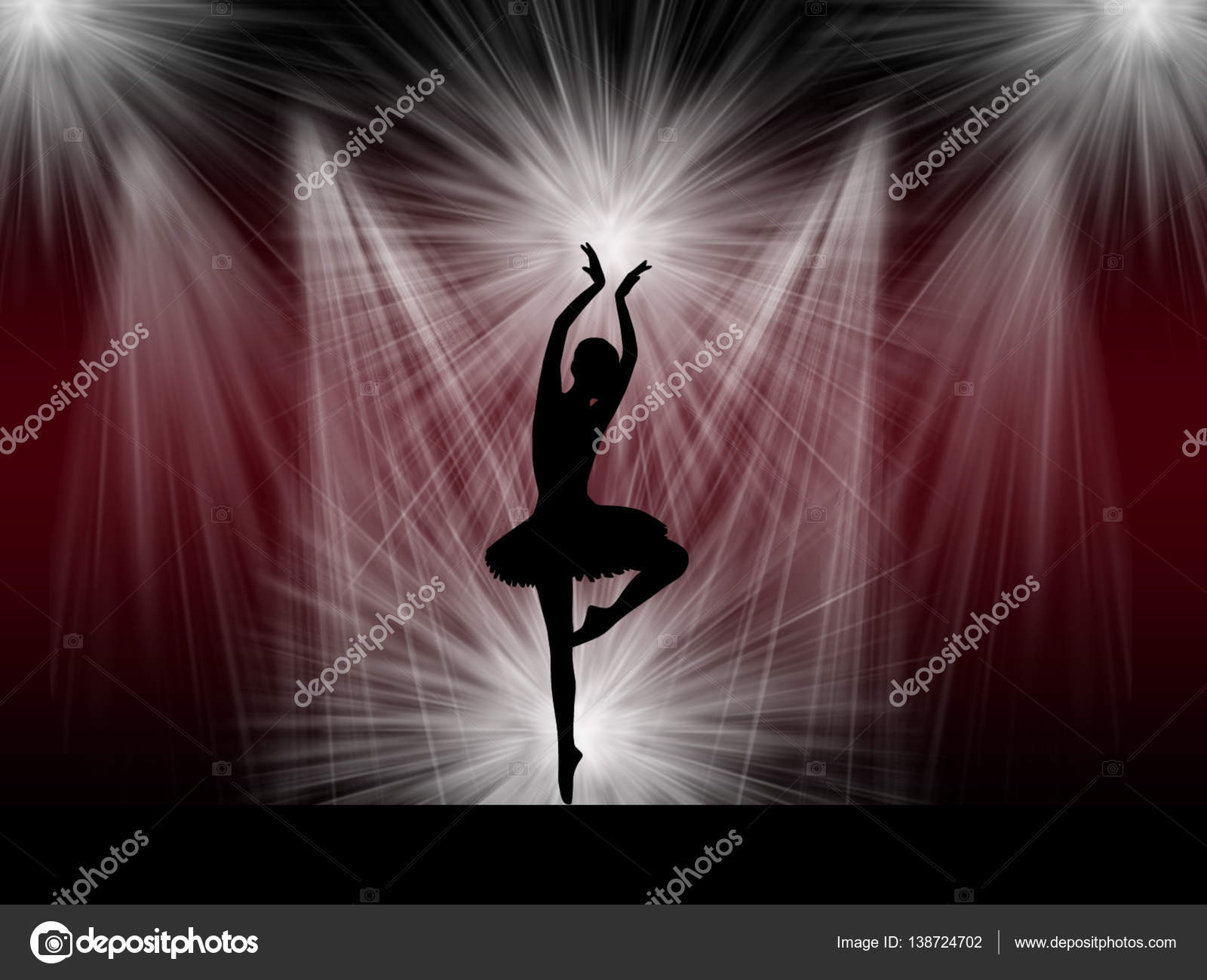 Ballet dancer on the stage — Stock Photo © demoncicphoto #138724702