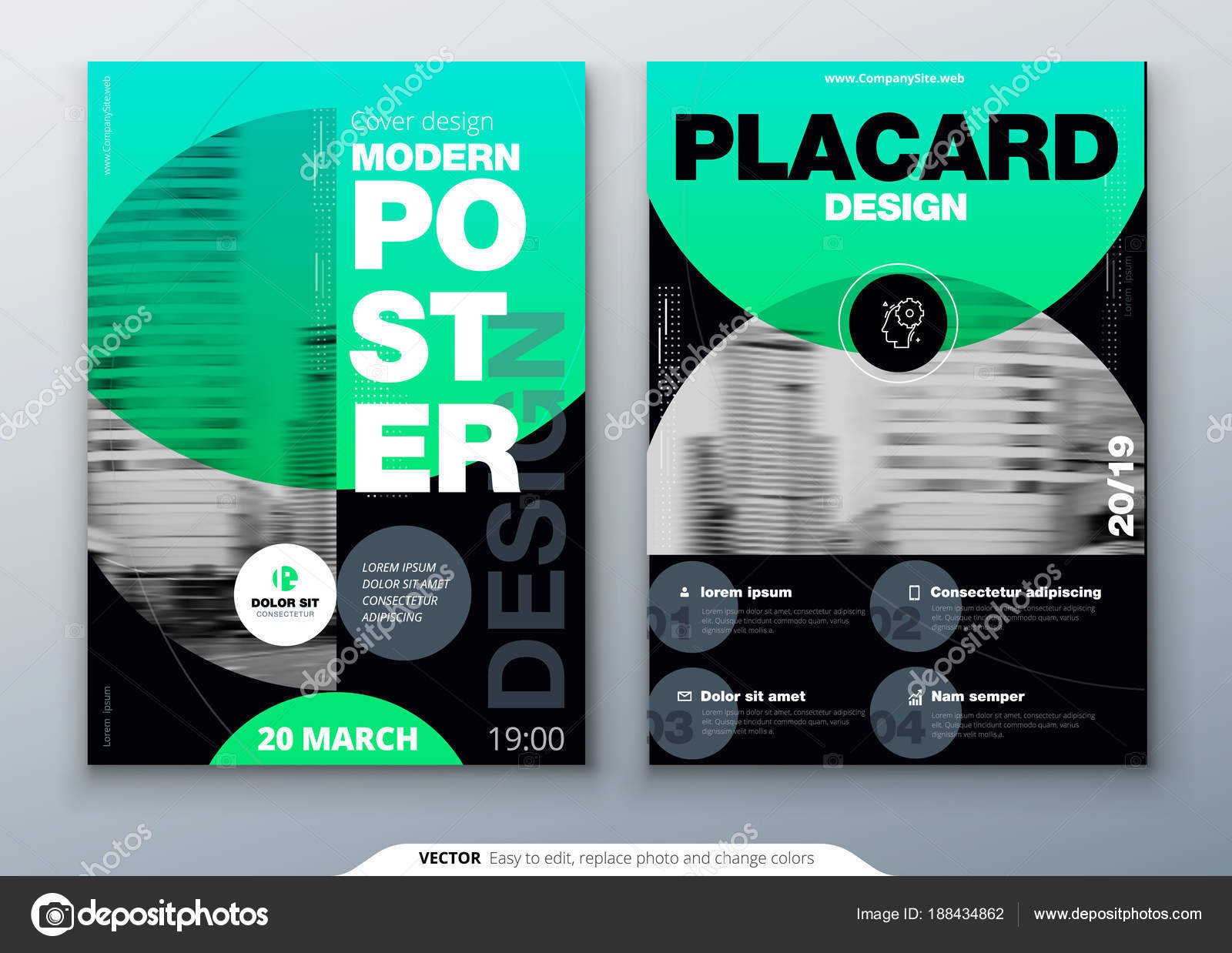 Poster template layout design. Business poster, placard background ...