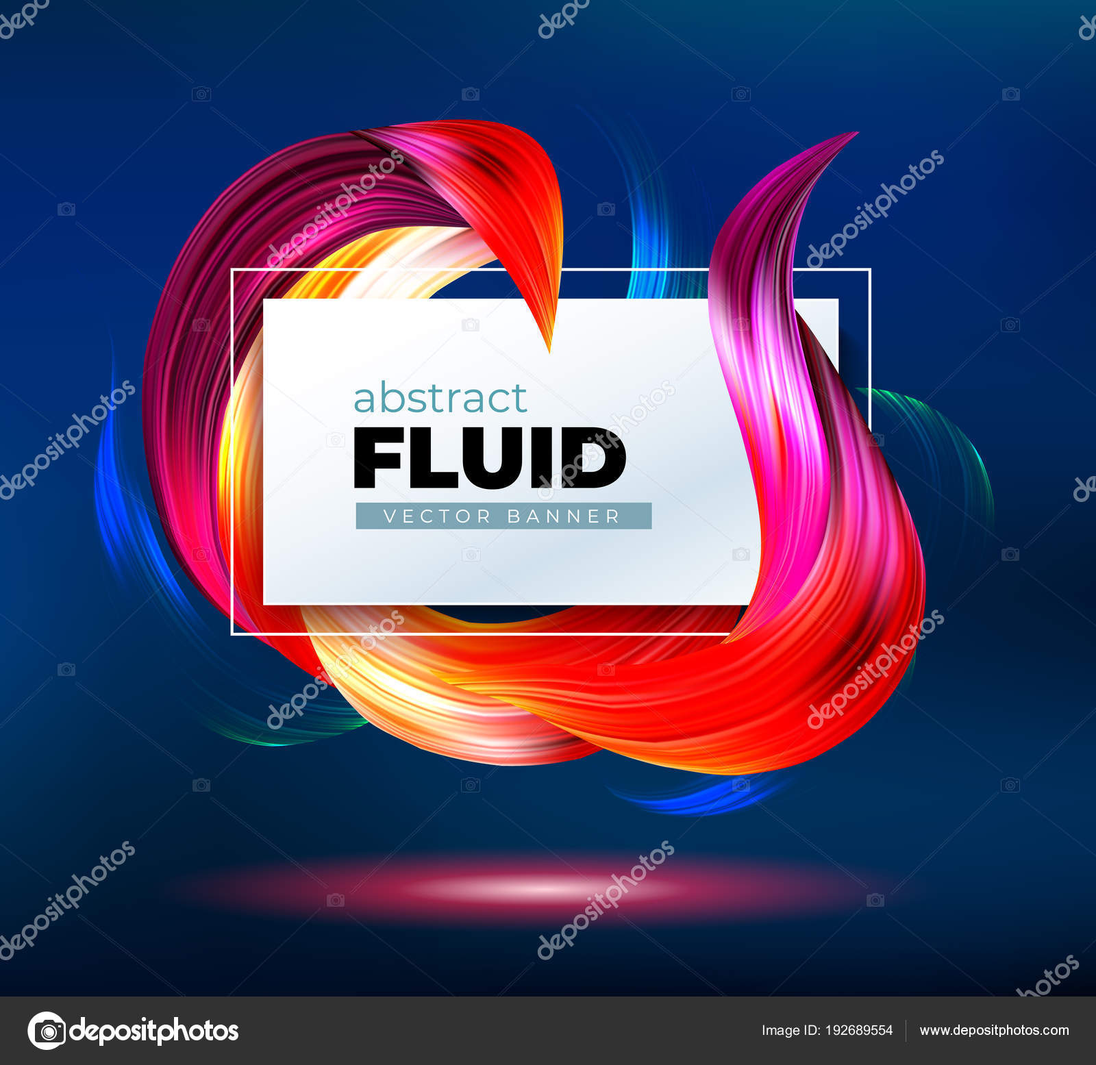 Dark Blue Background Fluid Shapes Fluid Lettering Stock Illustration by ...