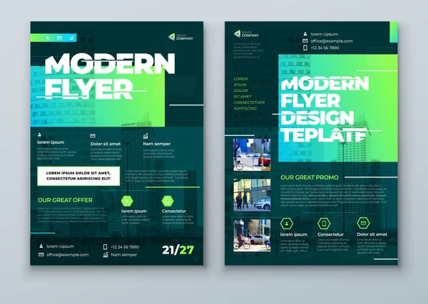 Desain Modern Flyer Desain Latar Belakang Flyer Berwarna Warni Templat ...