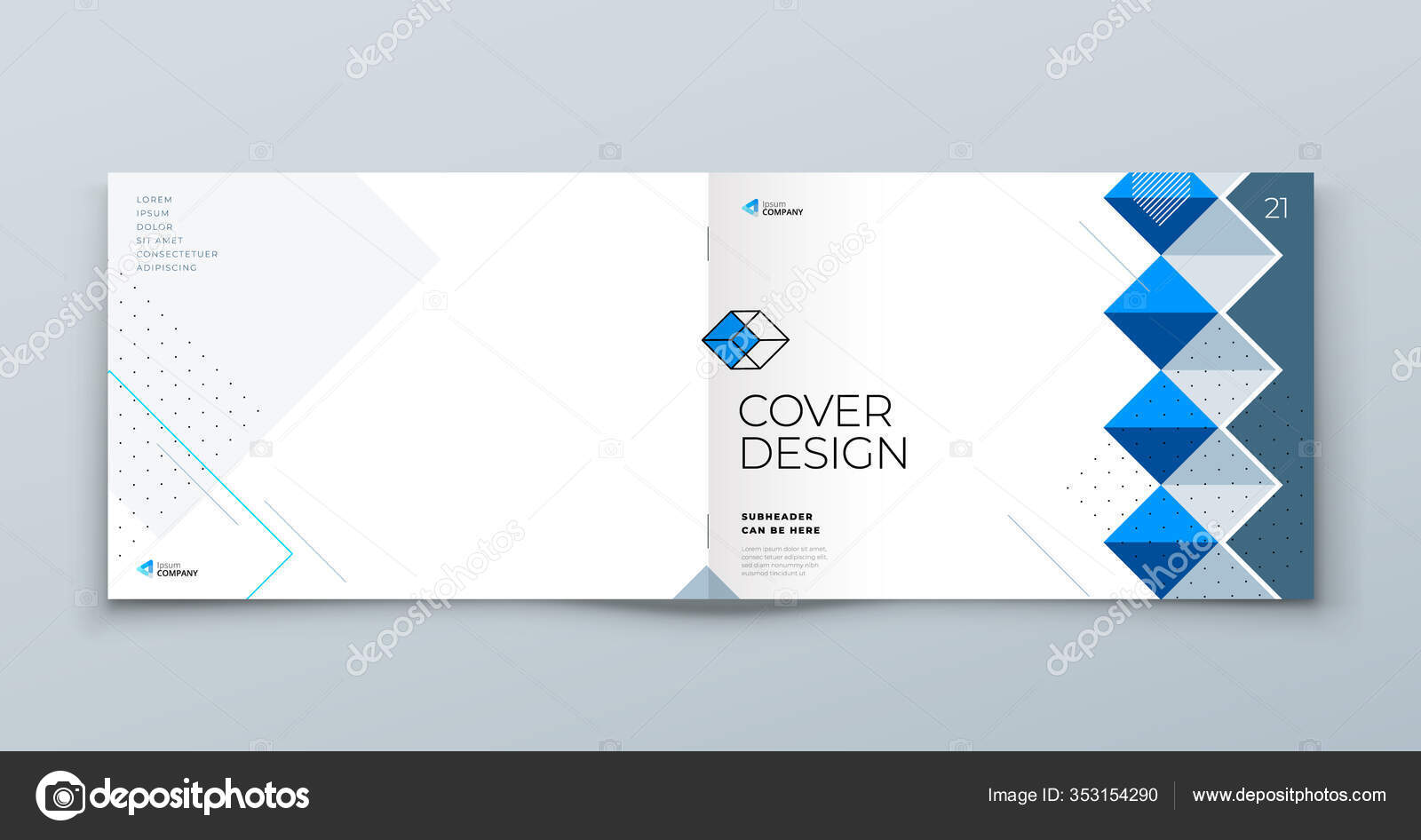 Horizontal Brochure template layout design. Landscape Corporate ...