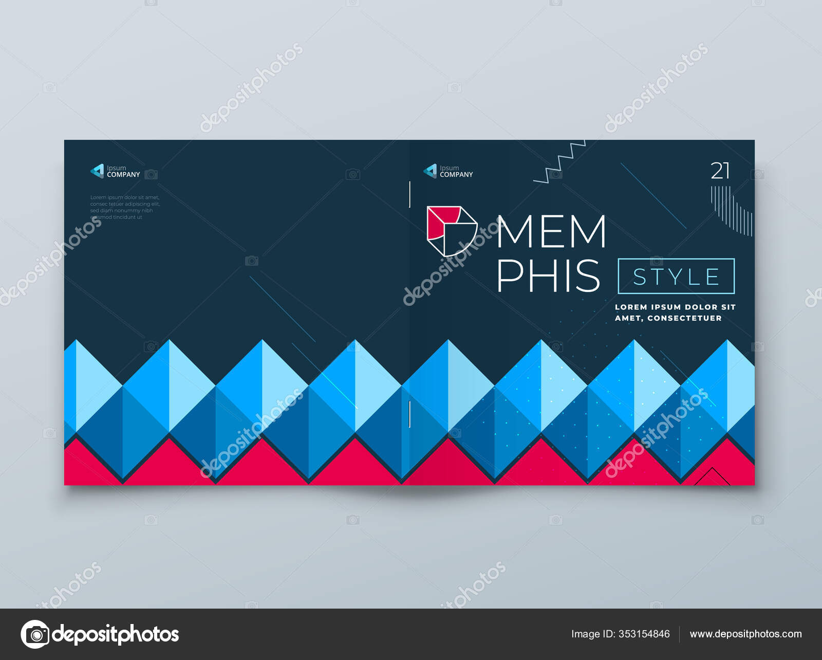 Square Catalog template layout design. Corporate business annual report ...