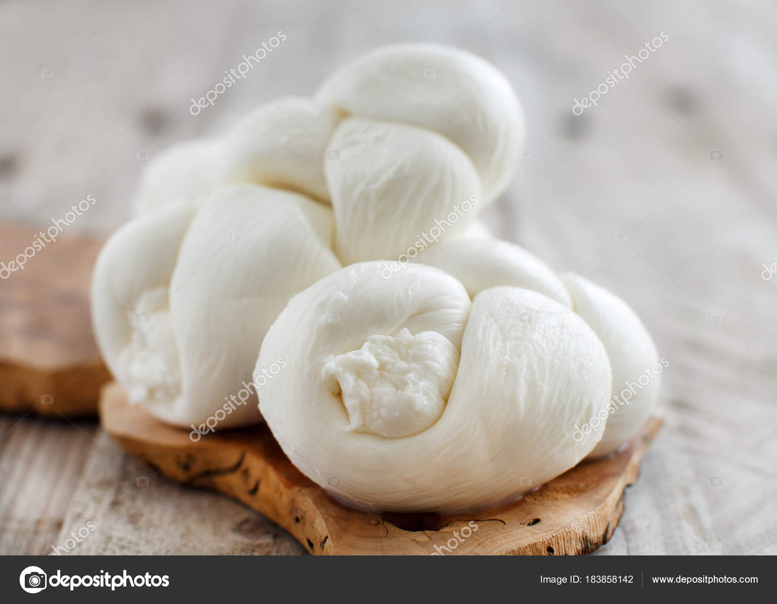 Italian cheese braided Mozzarella Stock Photo by ©karissaa 183858142