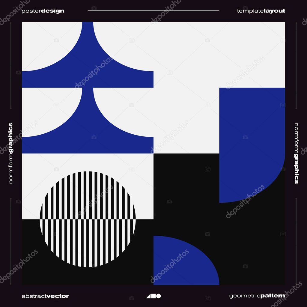 Brutalismo inspirado dise o gr fico de dise o de portada de p ster vectorial hecho con elementos ...