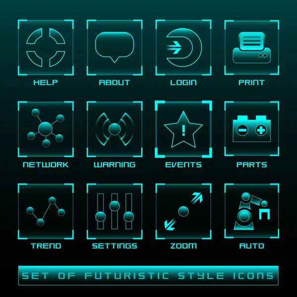 Futuristic icons Vector Art Stock Images | Depositphotos