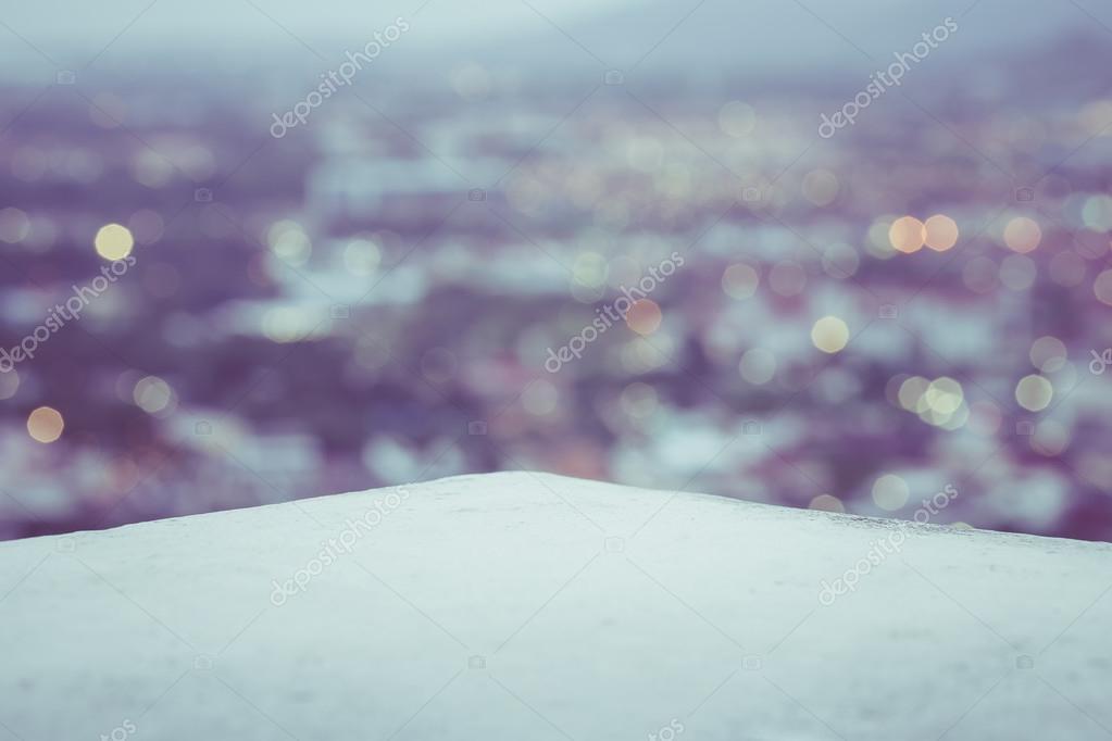 Grunge cement counter and abstract colorful blur light bokeh of — Stock ...