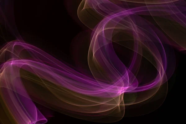 Chaotic movement of different bands on a black background - Stock Image ...