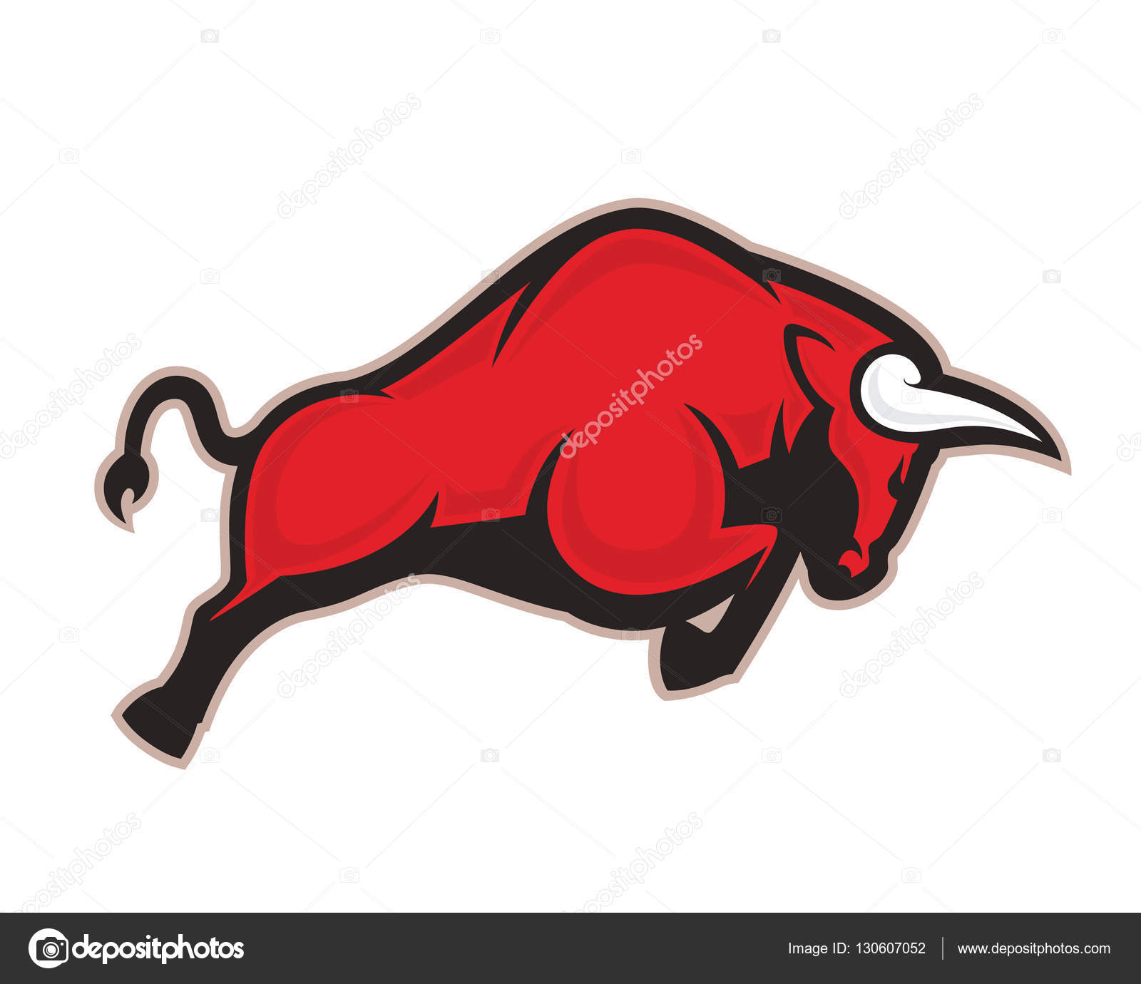 Charging bull mascot Stock Vector by ©sundatoon 130607052 Charging bull mascot Stock Vector by ©sundatoon 130607052