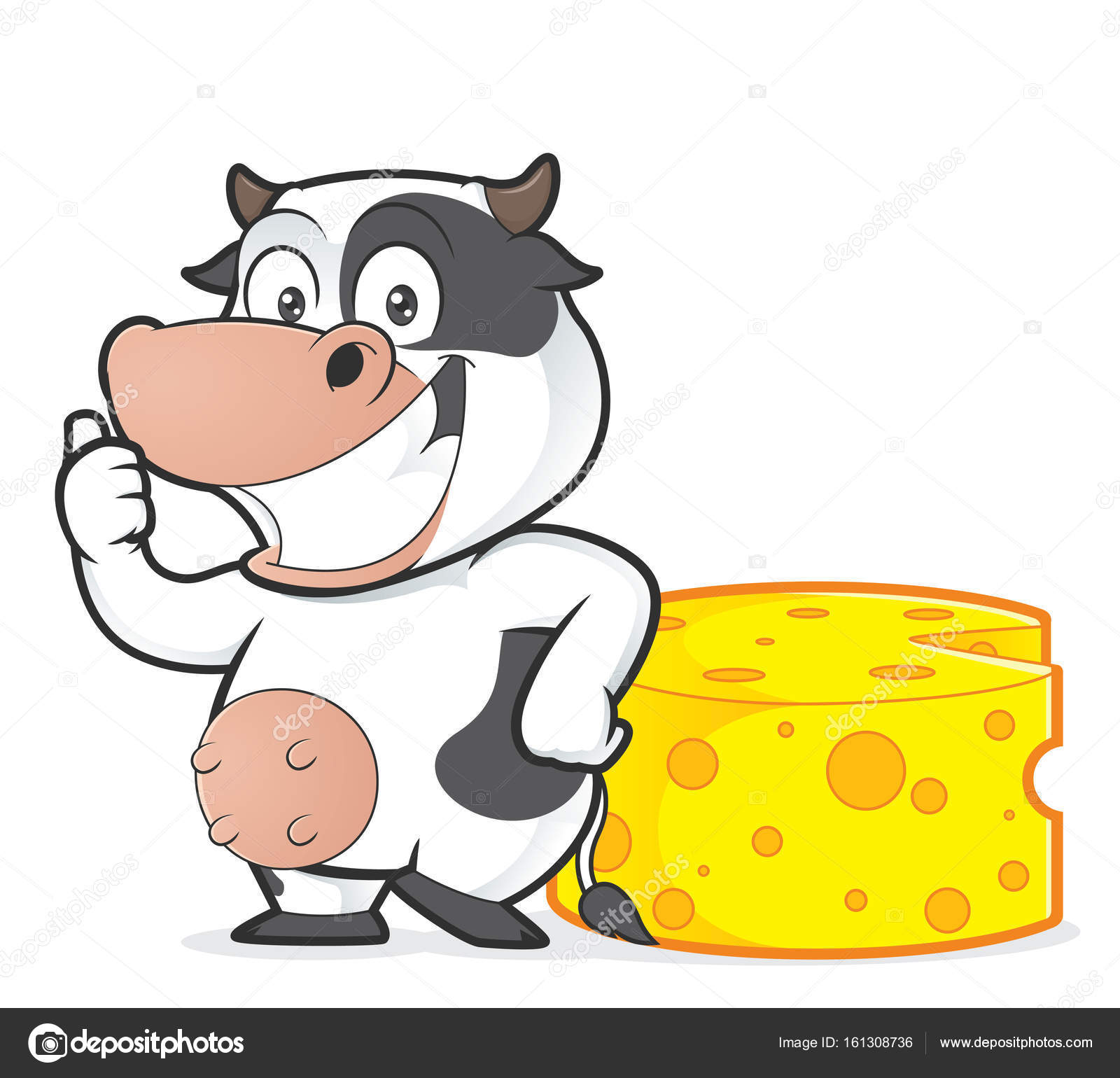 Cow with cheese Stock Vector by ©sundatoon 161308736