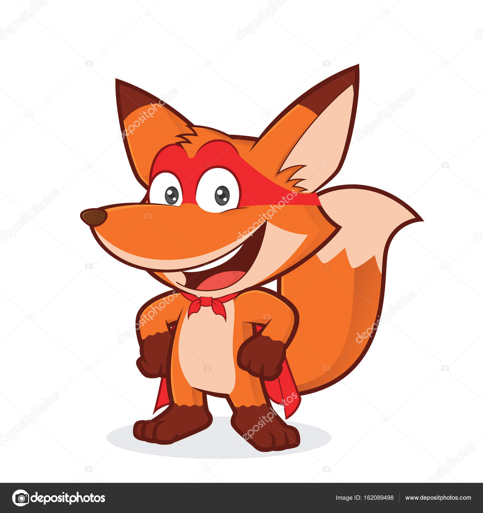 Superhero fox smiling Stock Vector Image by ©sundatoon #162089498