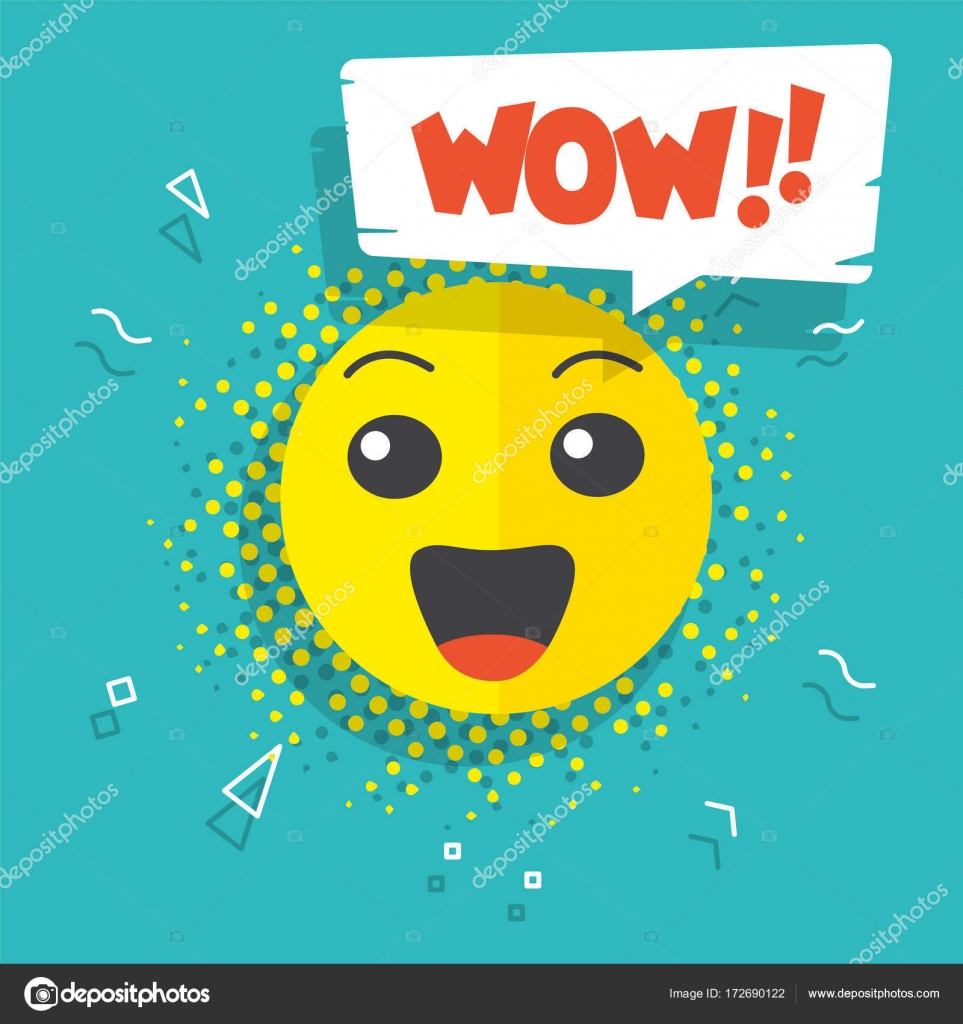 Smiley "wow" expression yellow face Stock Vector Image by ©epictextures ...