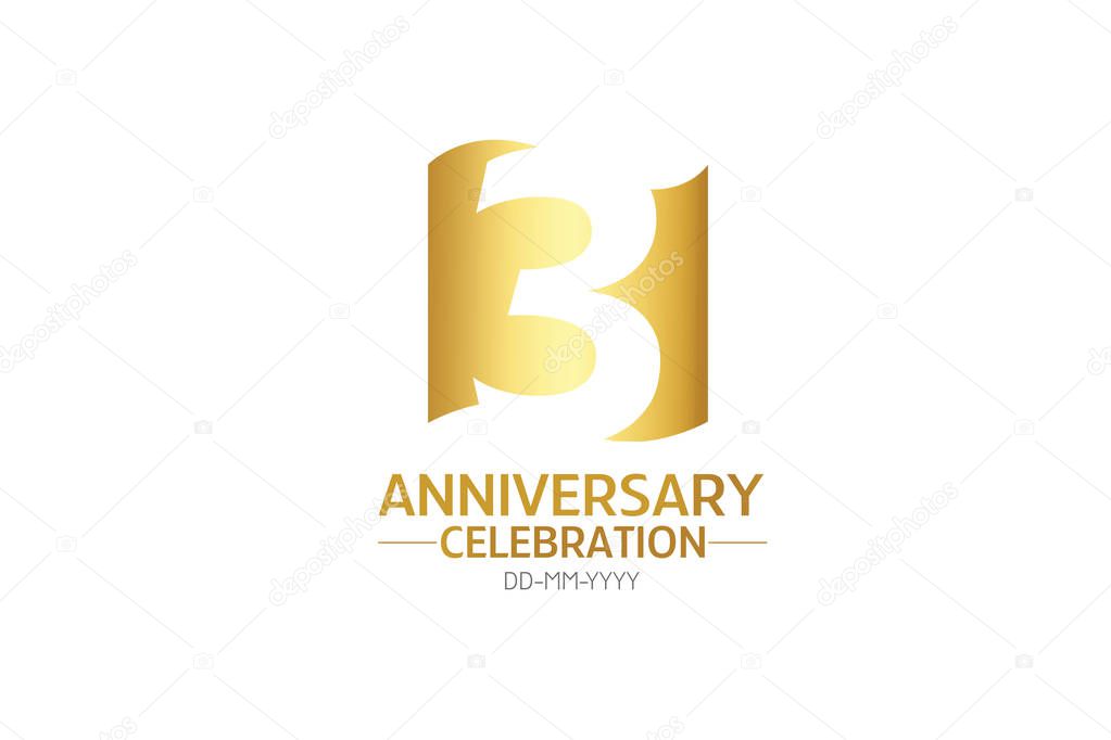 3 a os de aniversario, a os de logotipo minimalista, jubileo, tarjeta de felicitaci n. Invitaci ...