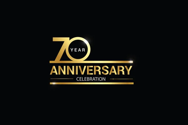 Logotipo de celebraci n de 70 a os. logotipo aniversario con oro y chispa de color blanco claro ...