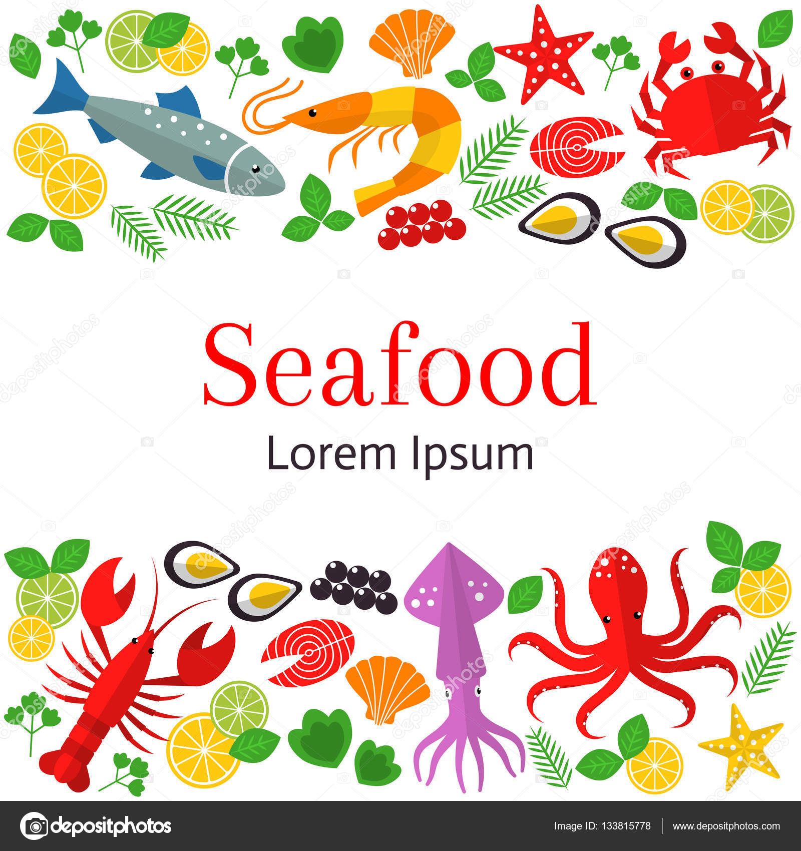 Seafood Dinner Clip Art