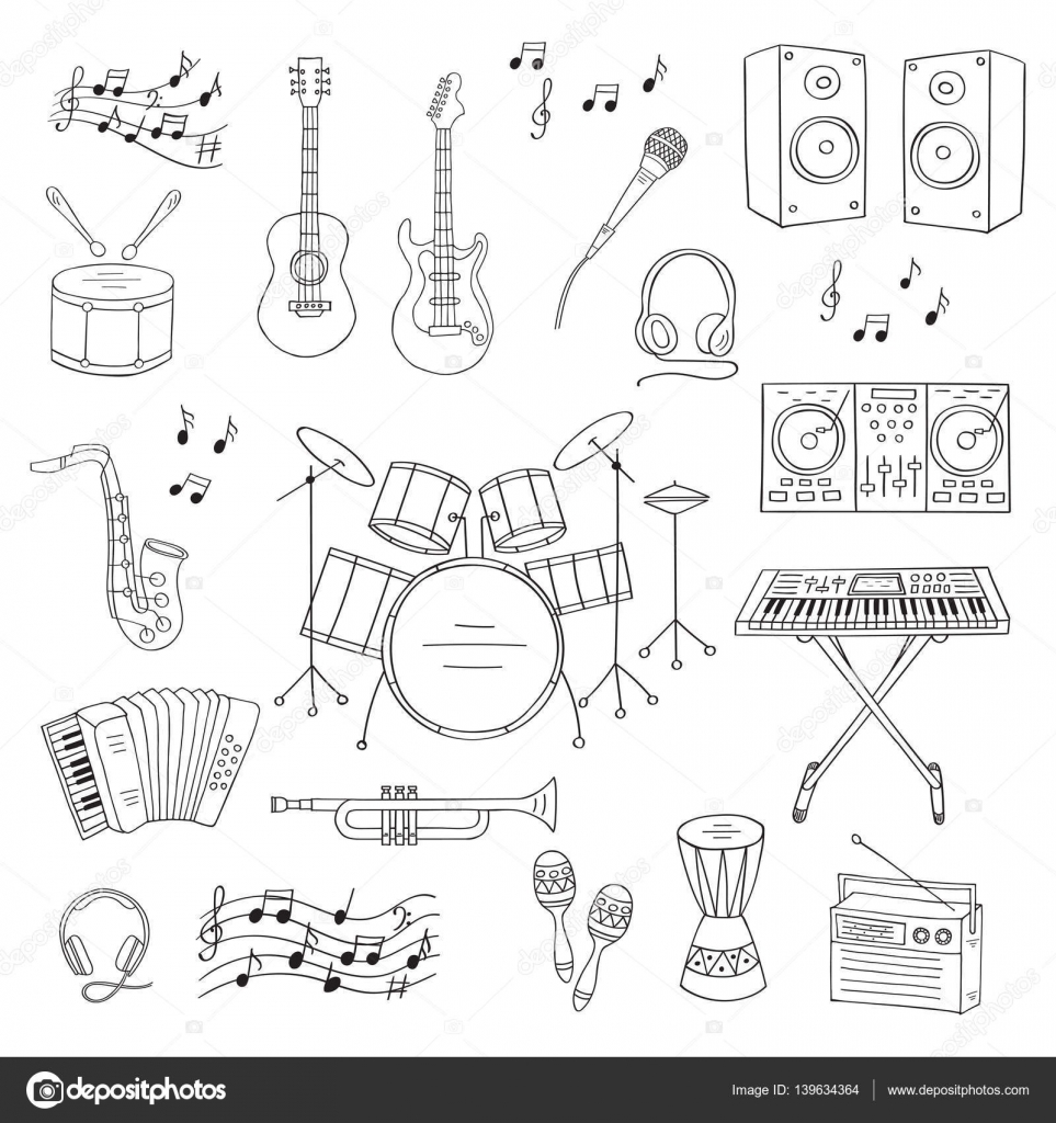 Musical instruments and symbols Stock Vector Image by ©tedted #139634364