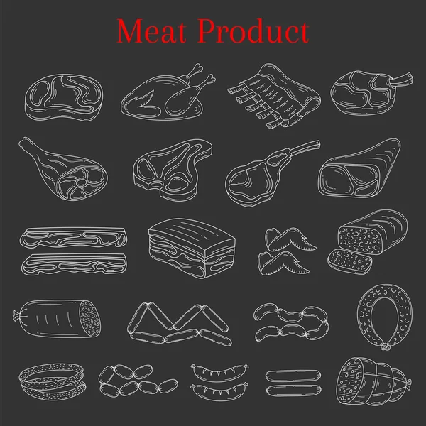 Meat outline Vector Art Stock Images | Depositphotos