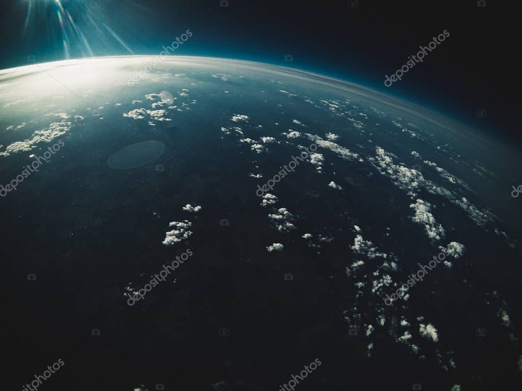 curvatura de la tierra. foto real desde el espacio 2023
