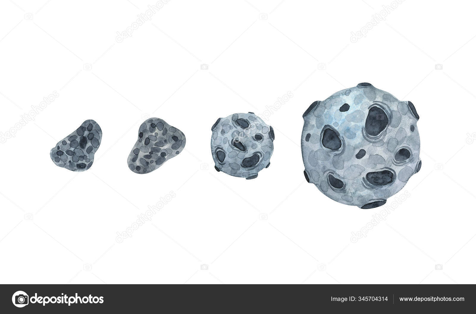 Space Rocks Clipart