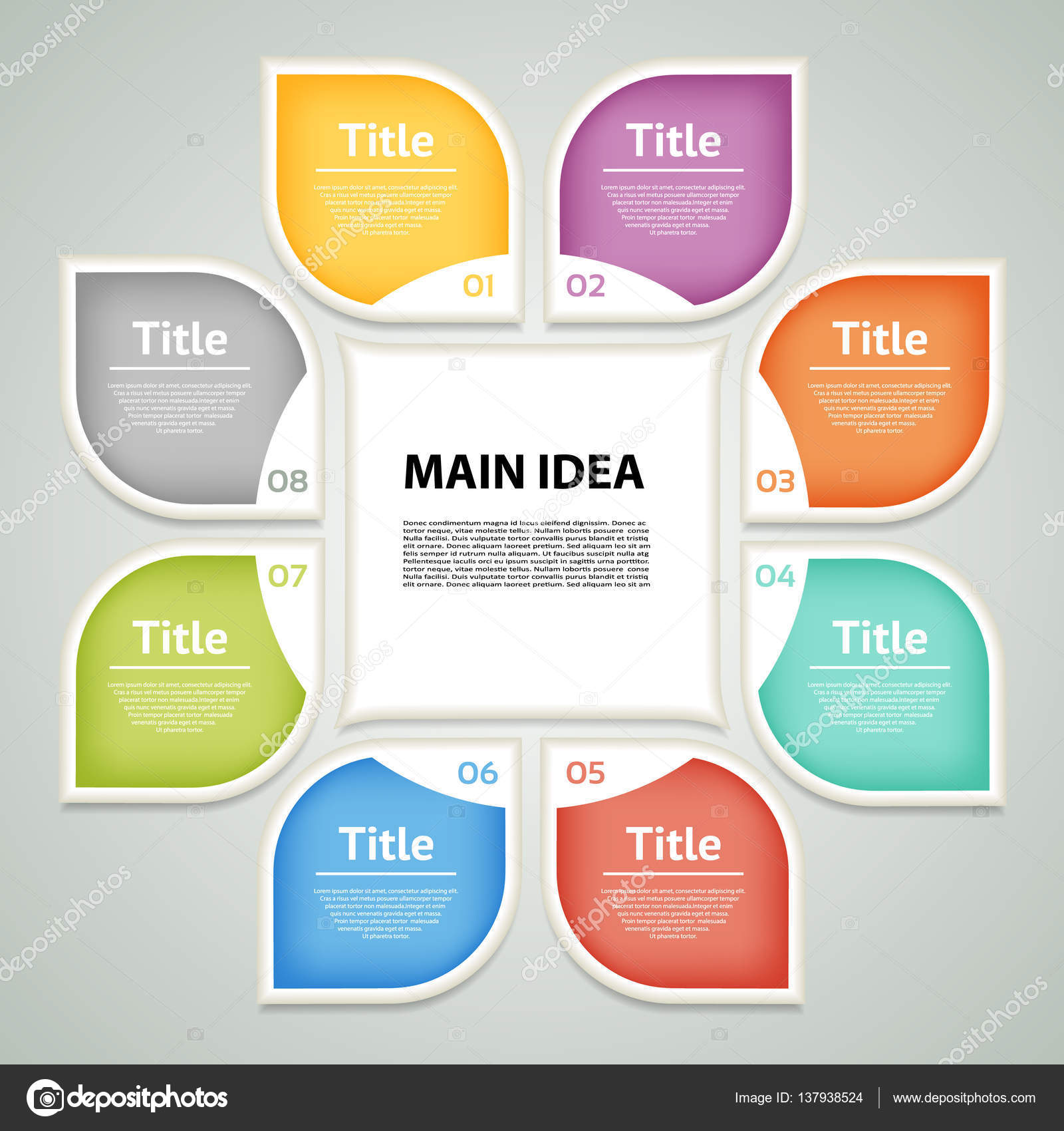 Cyclic diagram with eight steps. eps 10 Stock Vector by ©RegioEligo ...