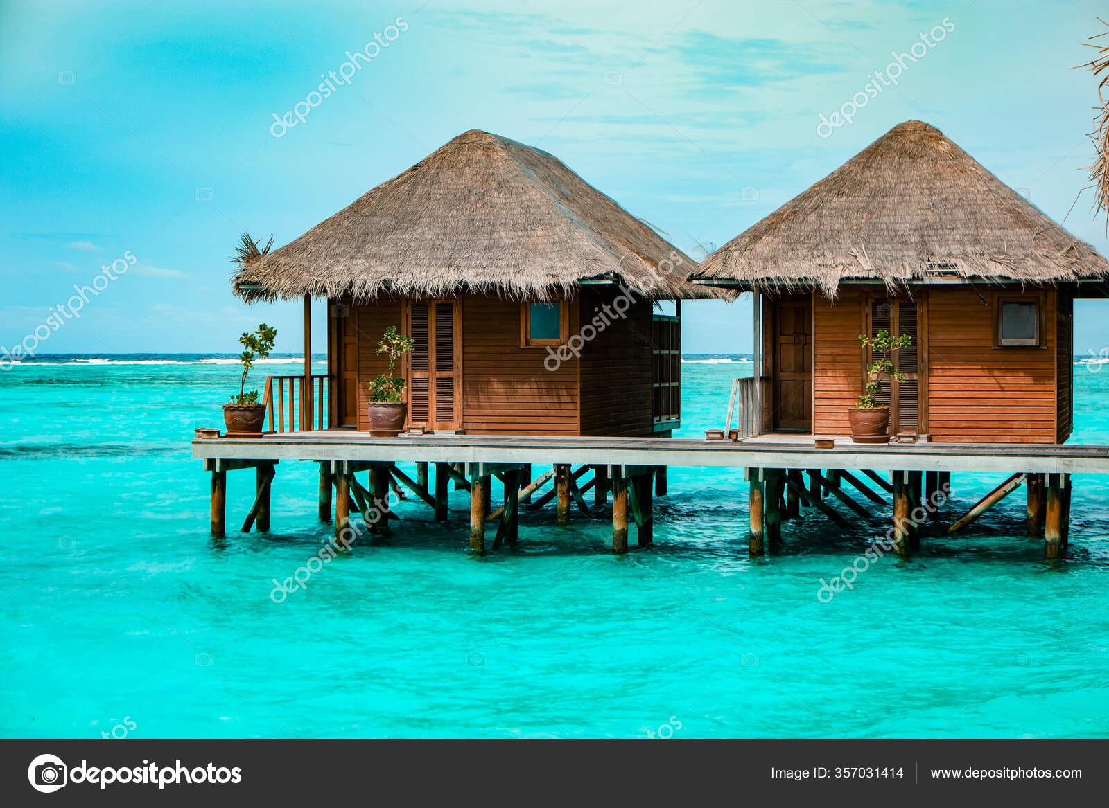 Tropical Island Huts