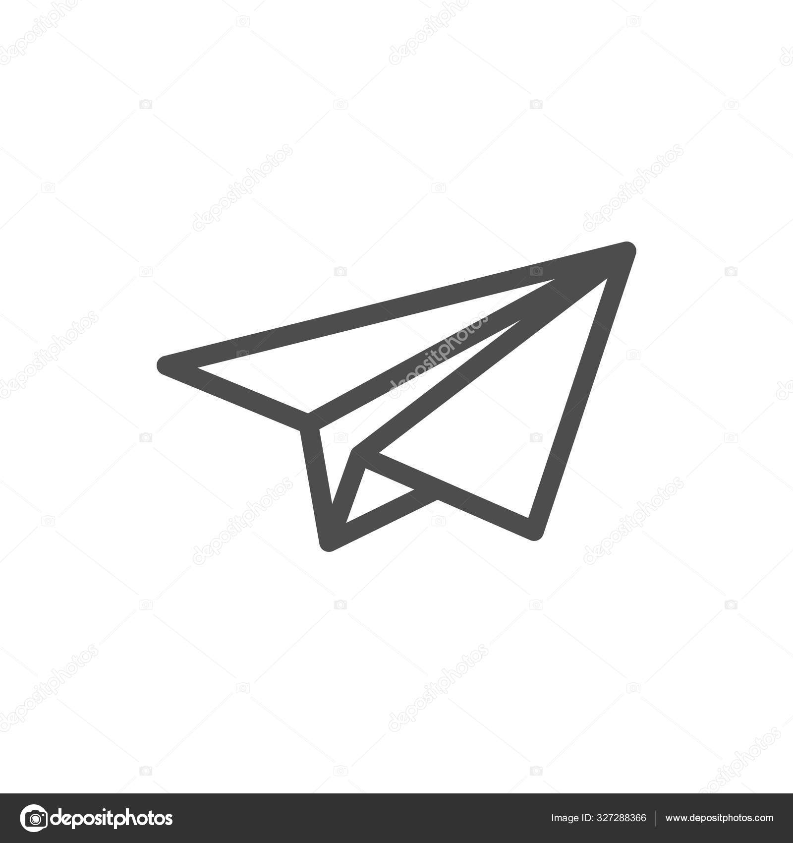 Send Message icon. Paper plane icon. Message sending concept for ...