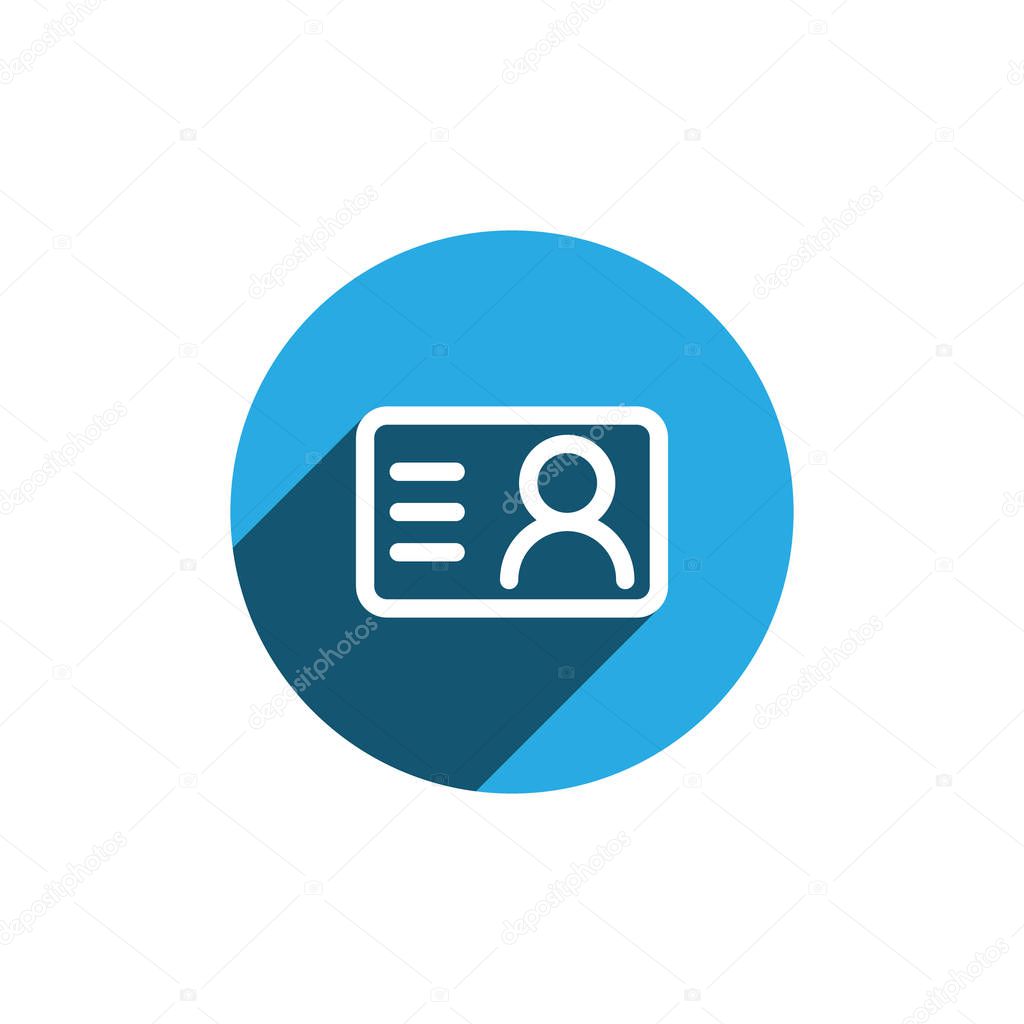 Icono de tarjeta de identificación. Símbolo de identificación personal ...