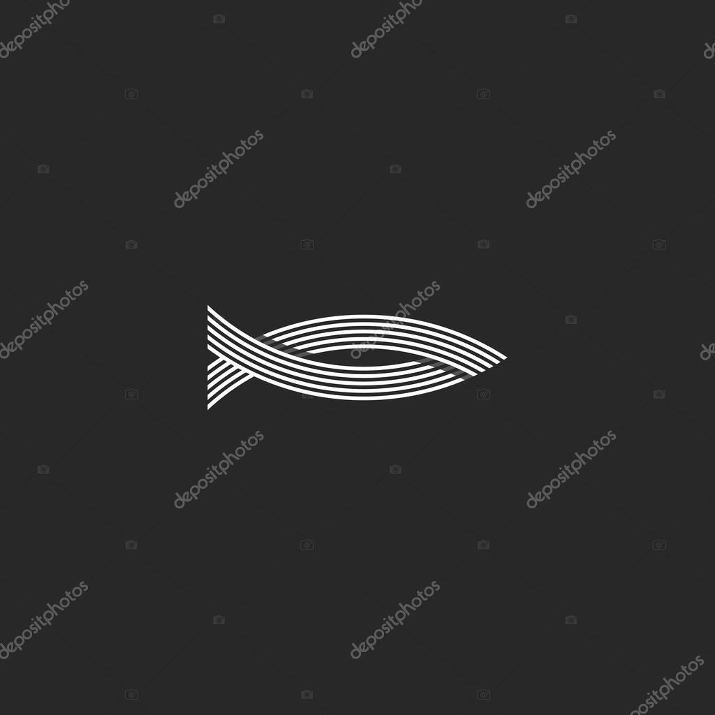 Shape fish logo monogram Stock Vector by ©UASUMY 124856112