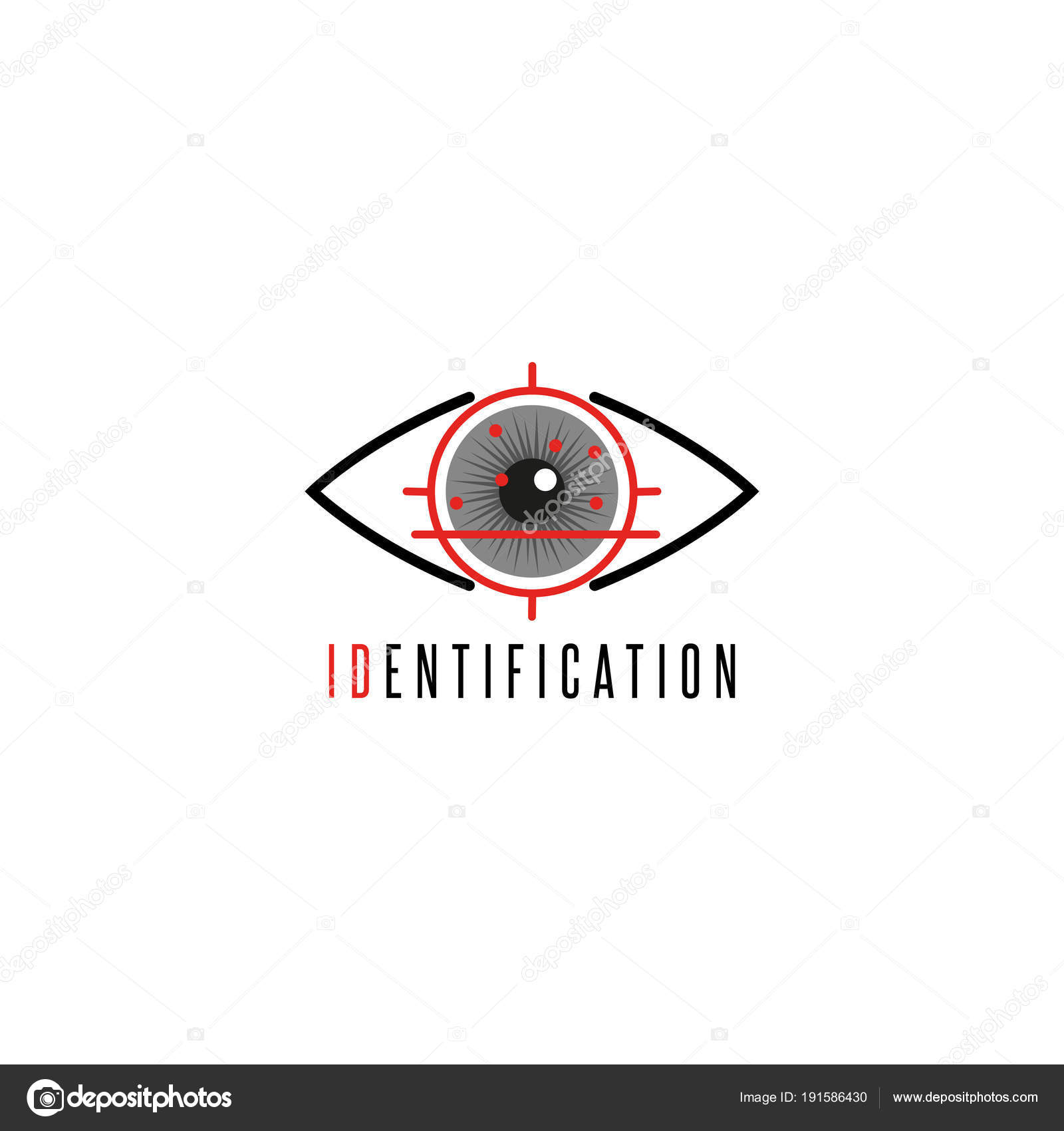 Iris scanner eye logo, personal identification and electronic signature ... Iris scanner eye logo, personal identification and electronic signature ...