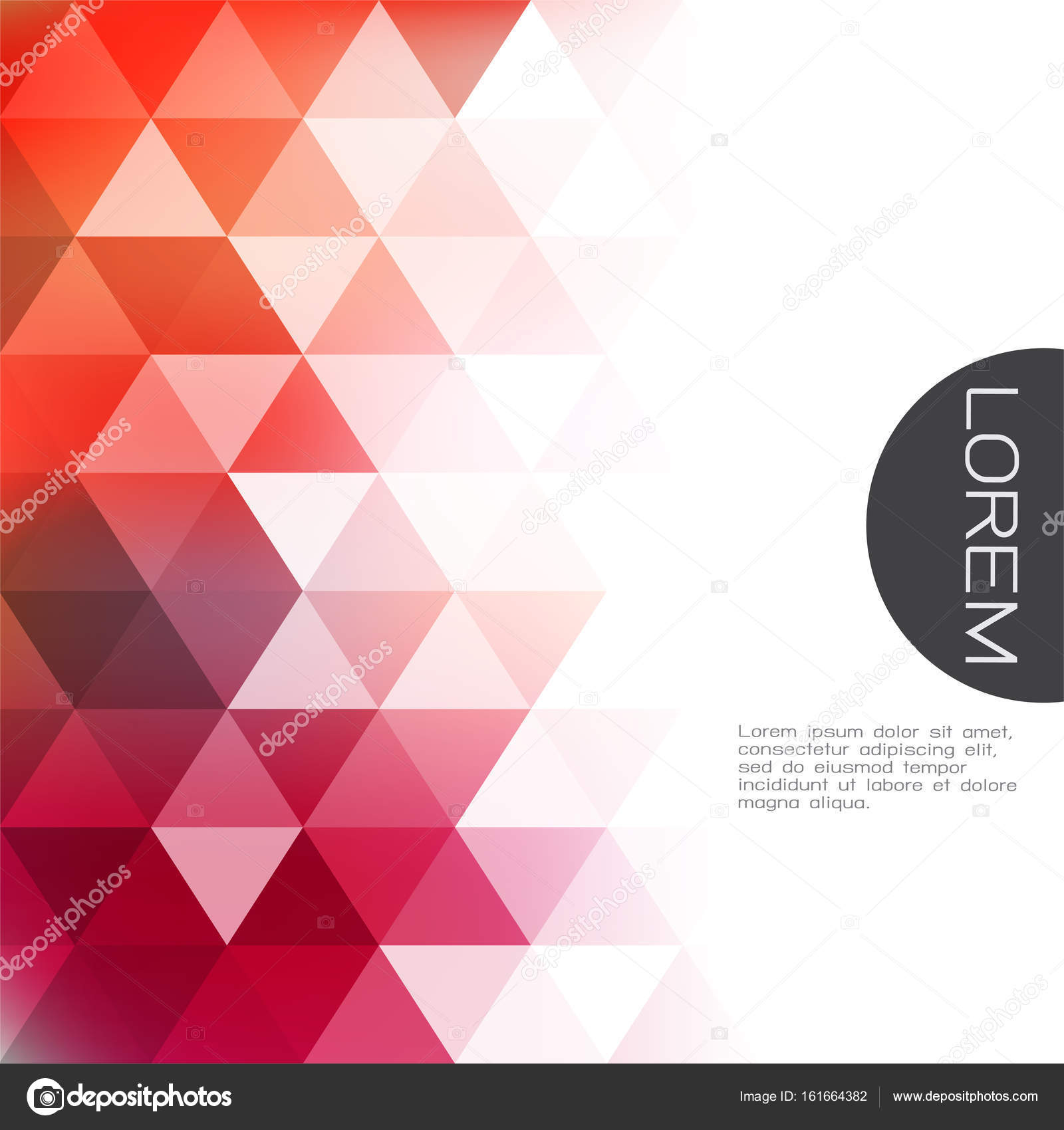 Colorful transparency and fade triangle background with white space on ...
