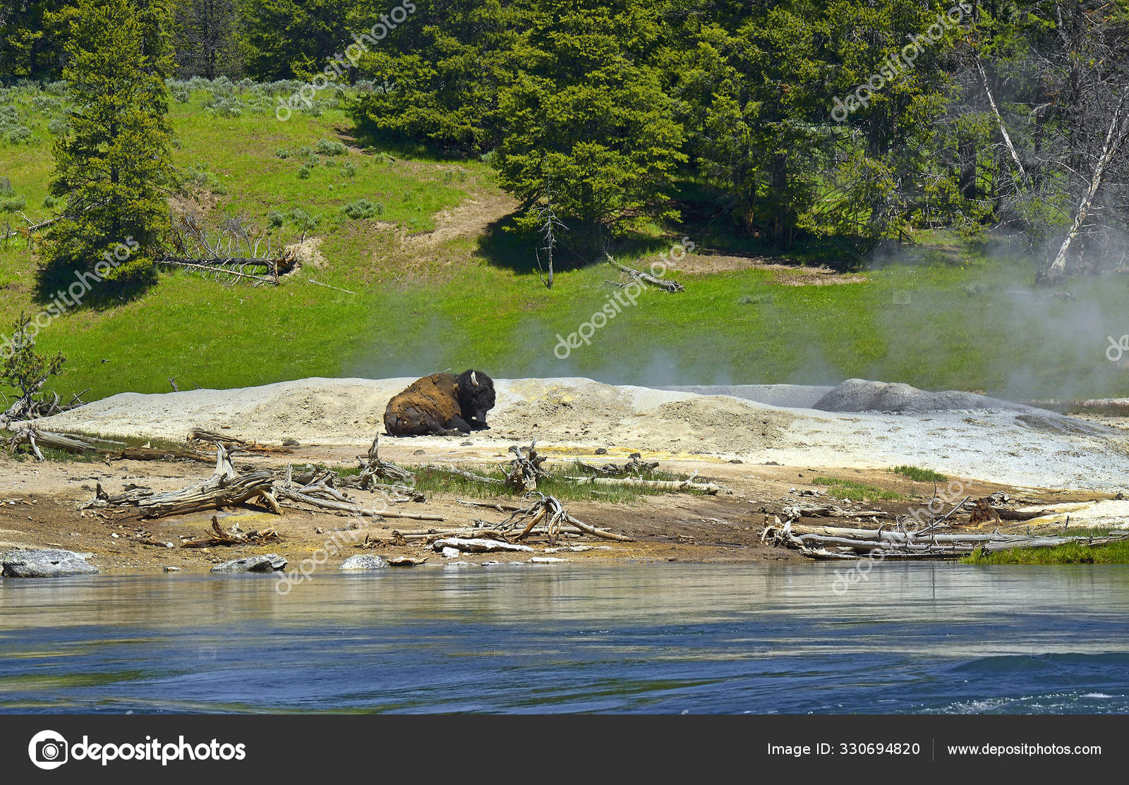 Mud Volcano Area Scenic Landscapes Geothermal Activity Yellowstone ...