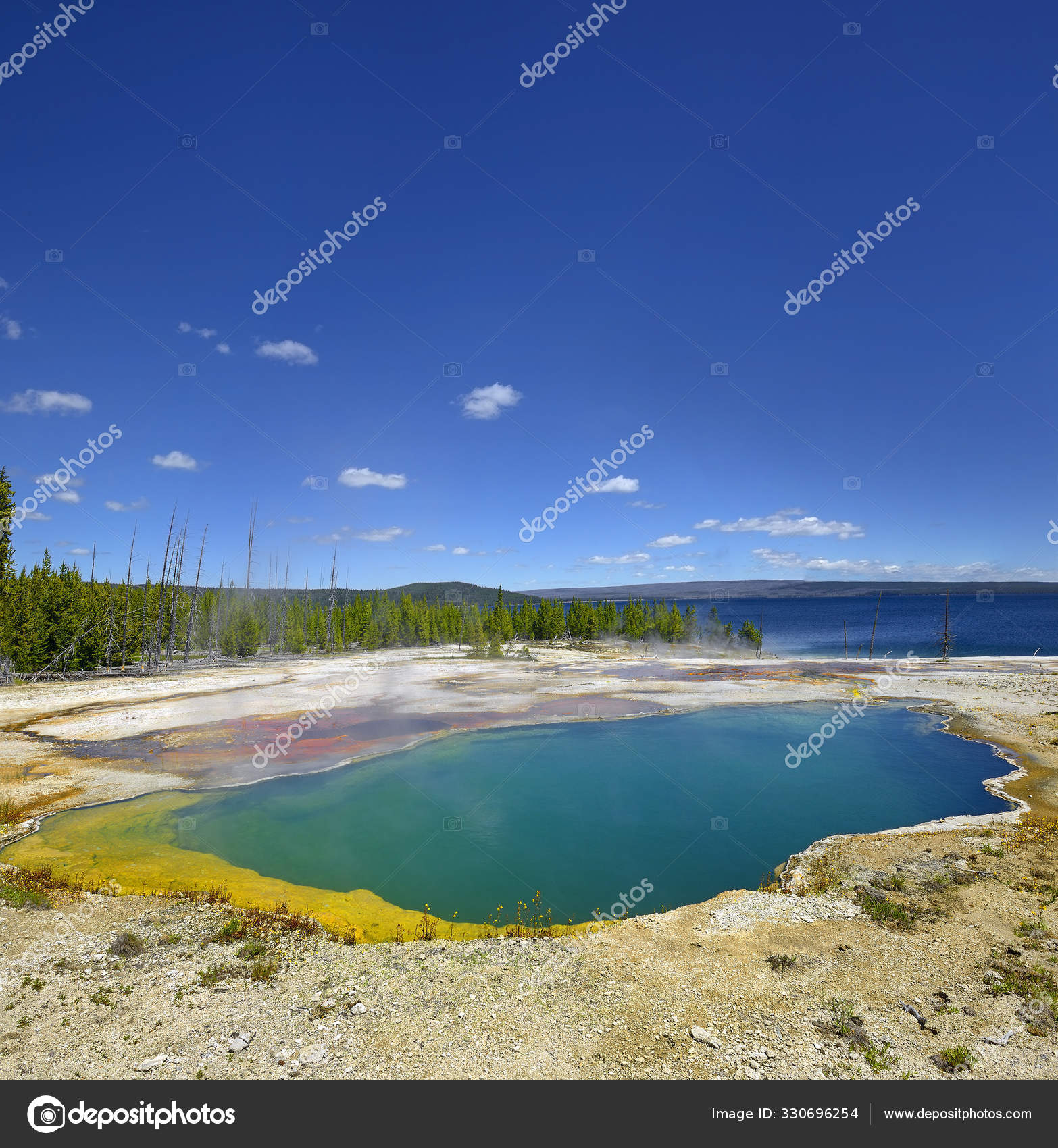 Yellowstone West Thumb Geyser Basin Abyss Pool Scenic Landscapes ...