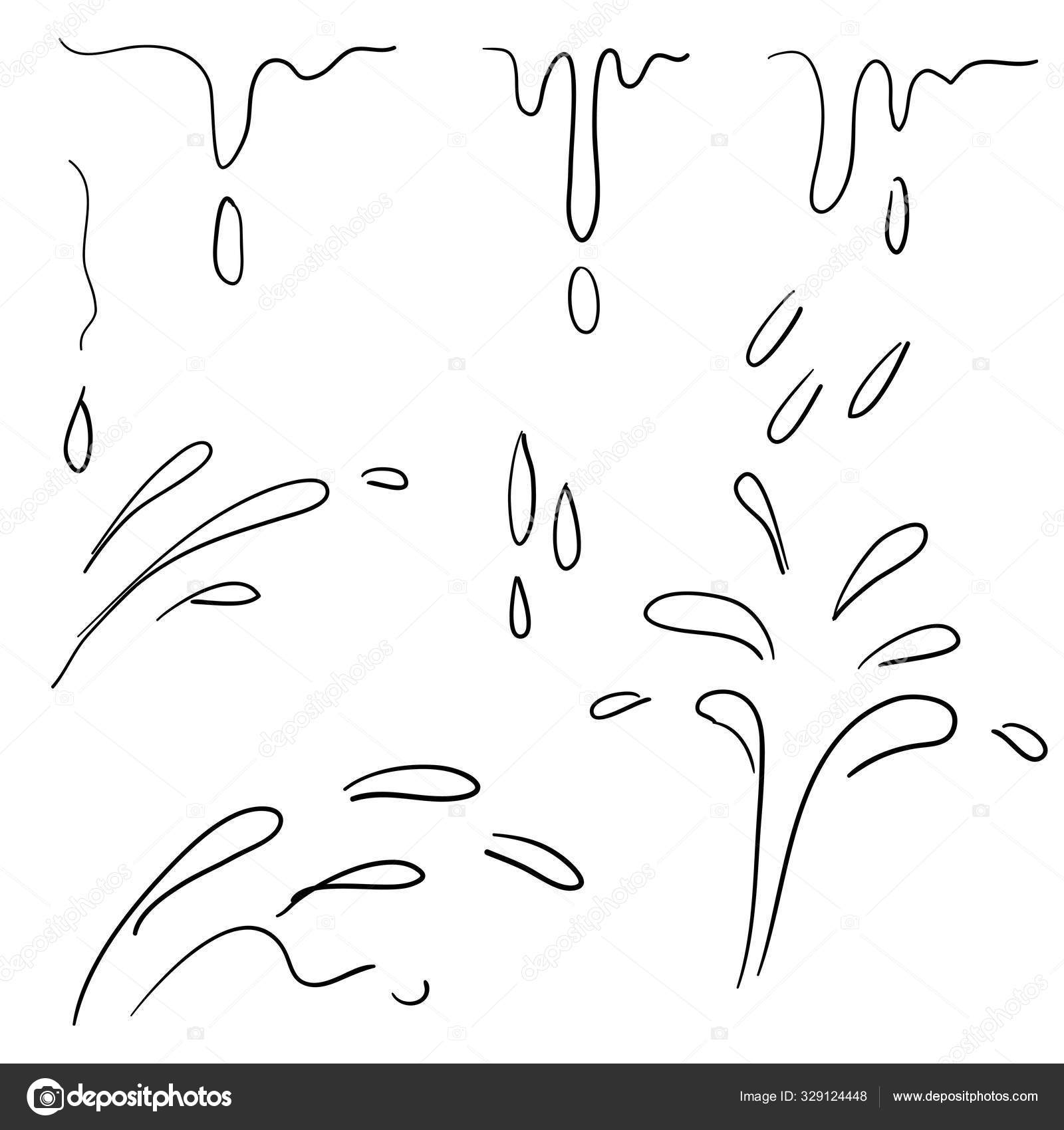 Water Drop Splash Drawing