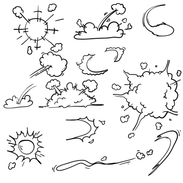 Hand drawn doodle explosion animation. Exploding effect frames ...