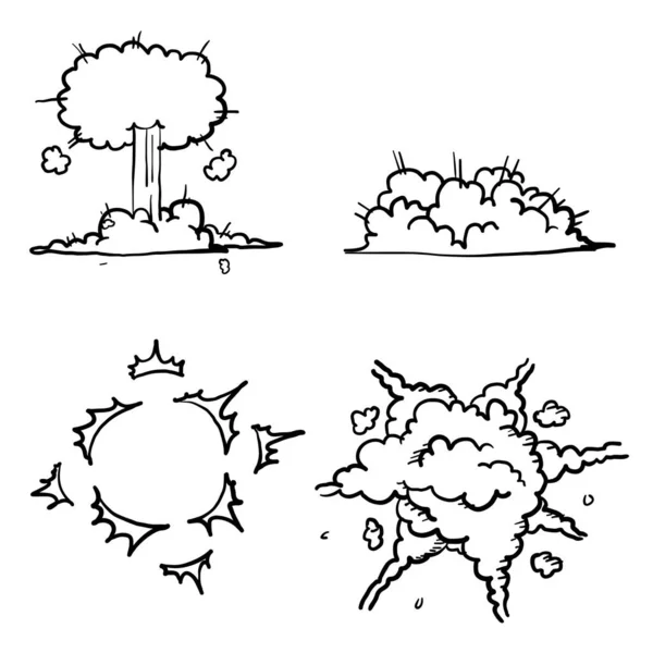 Hand drawn doodle explosion animation. Exploding effect frames ...