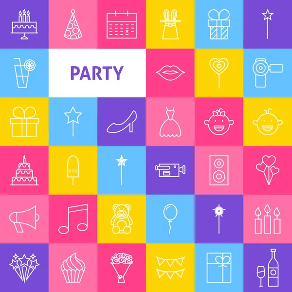 Iconos fiesta imágenes de stock de arte vectorial | Depositphotos