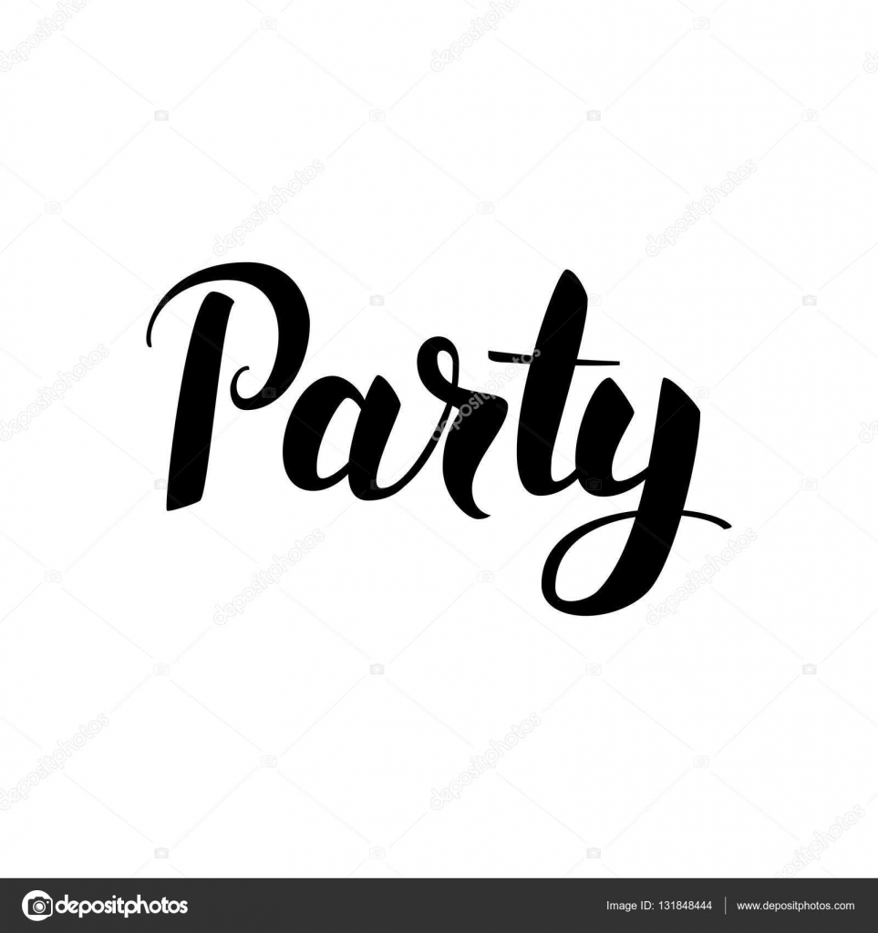 Party Word Lettering Stock Vector by ©Anna_leni 131848444
