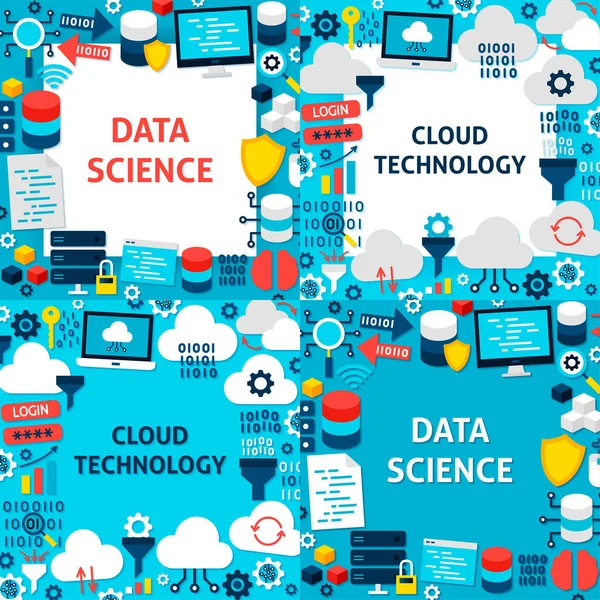 Data Science Banner Design Stock Vector by ©Anna_leni 314691814