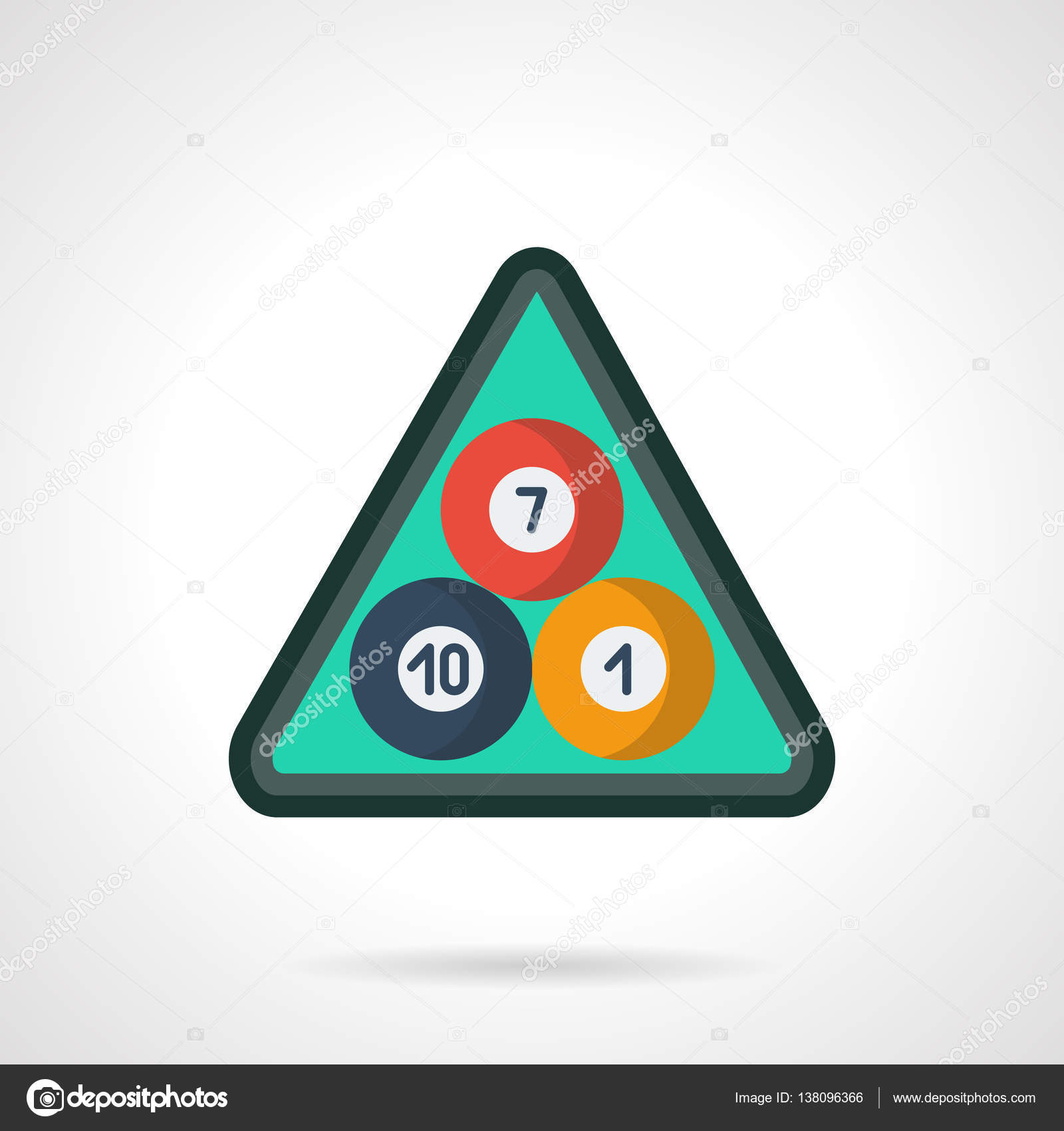 American pool balls flat color vector icon Stock Vector Image by ...