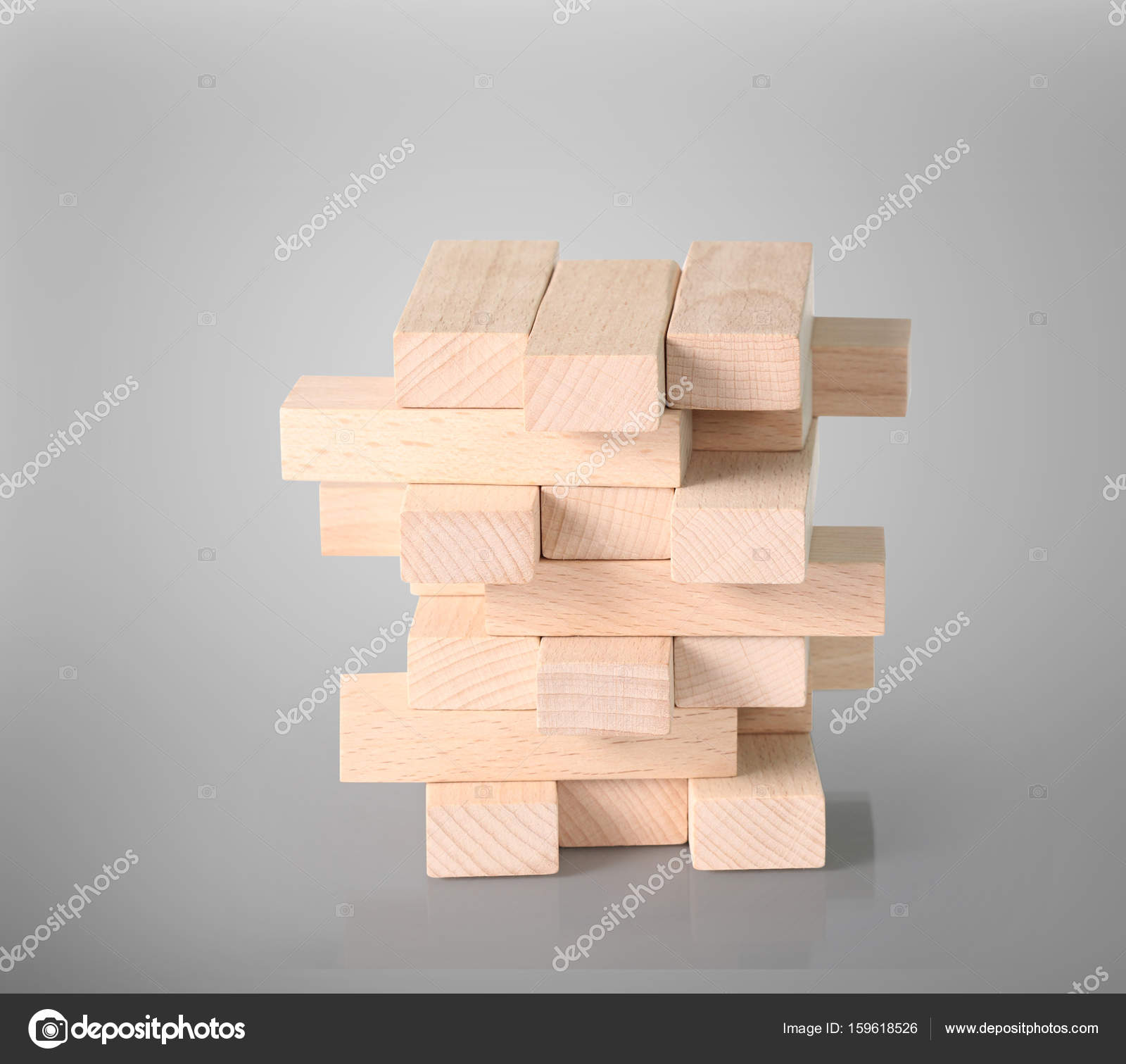 Playing wood blocks stack game — Stock Photo © aeydenphumi #159618526