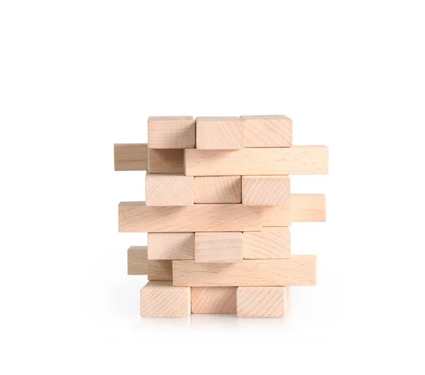 Playing wood blocks stack game Stock Photo by ©aeydenphumi 159613680