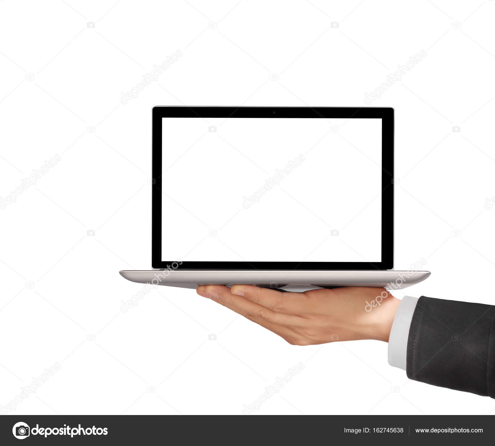 Male Hand Holding Laptop — Stock Photo © aeydenphumi #162745638