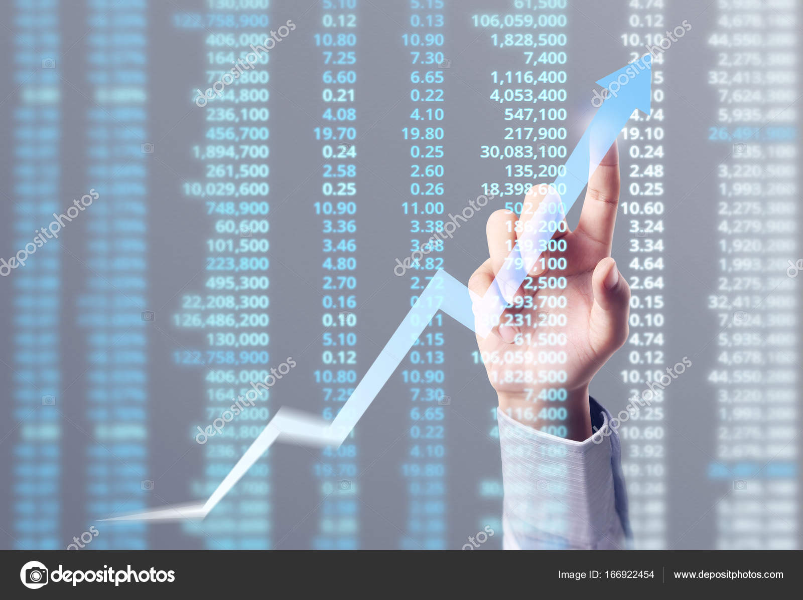 Businessman Plan Graph Growth Increase Chart Positive Indicators His ...