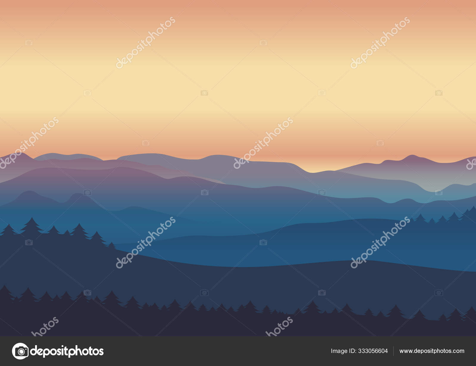 Nature Landscape Background Cuted Paper Design Stock Vector by ©singora ...