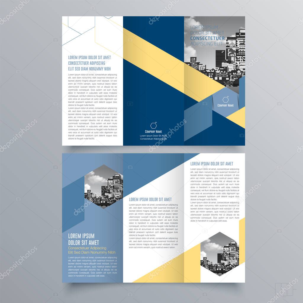 Dise o de folleto, plantilla de folleto, tr ptico creativo, folleto de tendencias 2024