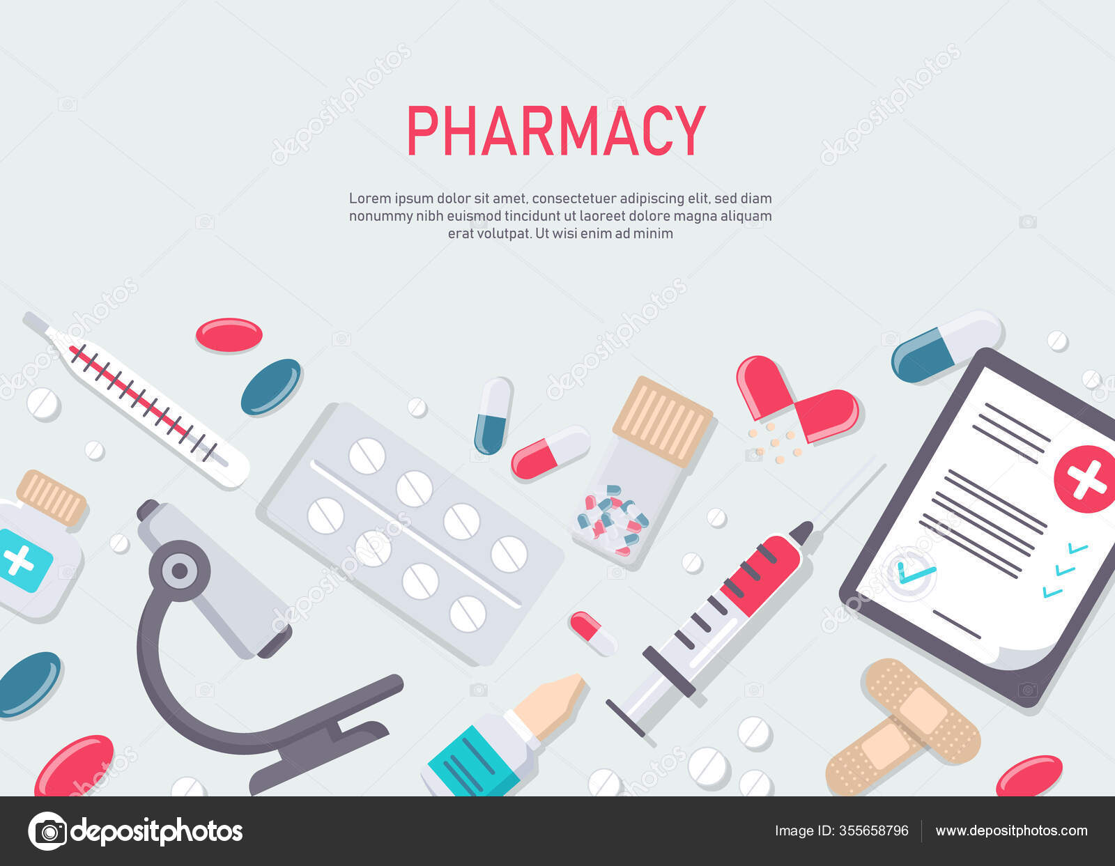 Medicine Vector Illustration Pharmacy Background Pharmacy Desing ...