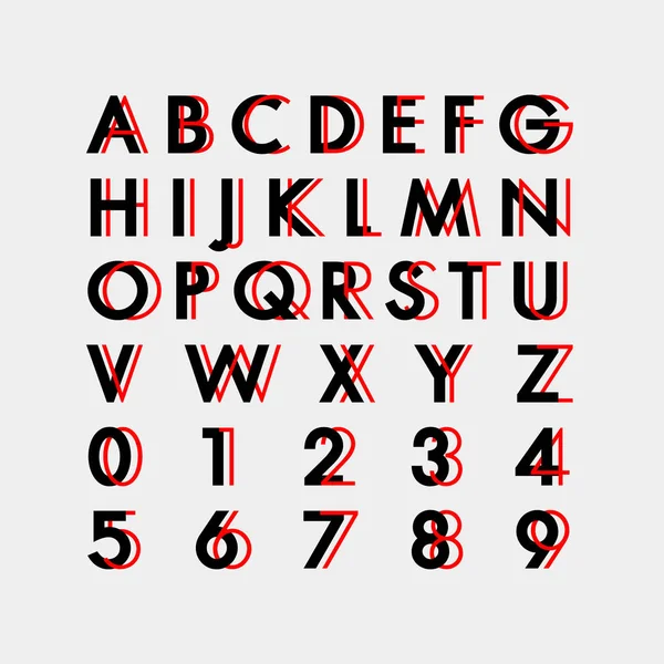 Alphabet font and number — Stock Vector © wimstock #70985611