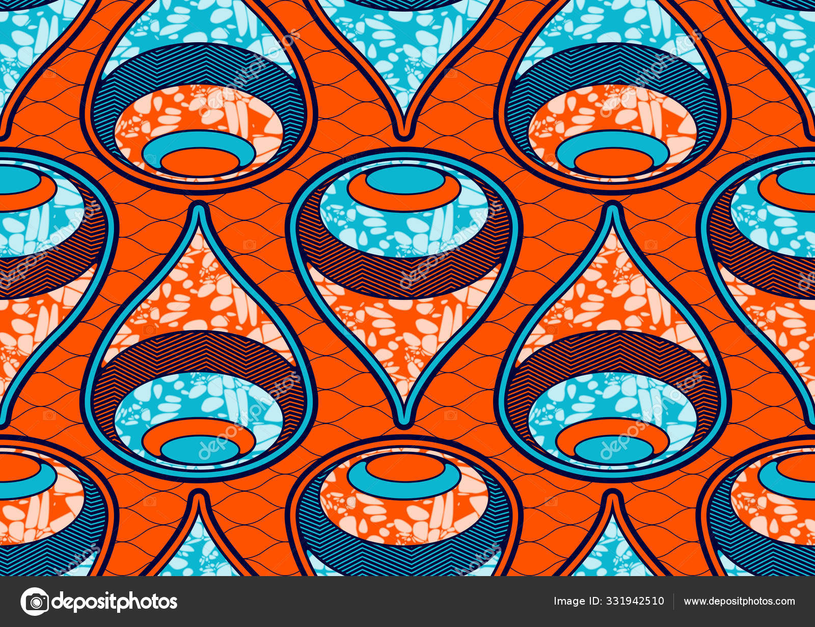 African Fashion Seamless Pattern Ornament Vibrant Colours Picture Art ...