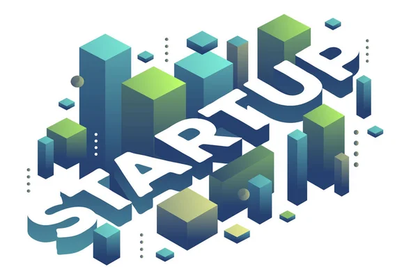 Vector illustration of three dimensional word on line with abstr Stock ...