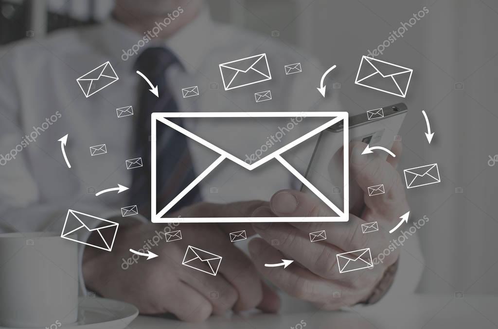 Concept of email — Stock Photo © thodonal #129857452